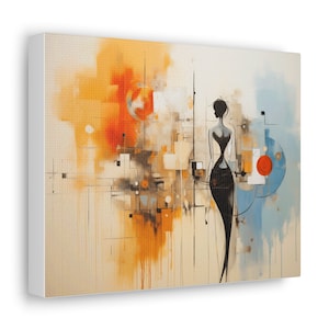 Abstract Urban Wall Art Modern Women Figure Painting Canvas for ...