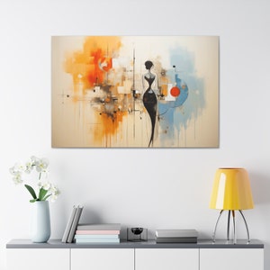Abstract Urban Wall Art Modern Women Figure Painting Canvas for ...