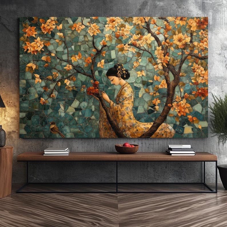 Zen Garden Japandi Bonsai Joshua Tree of Life Wall Art, Vintage ...
