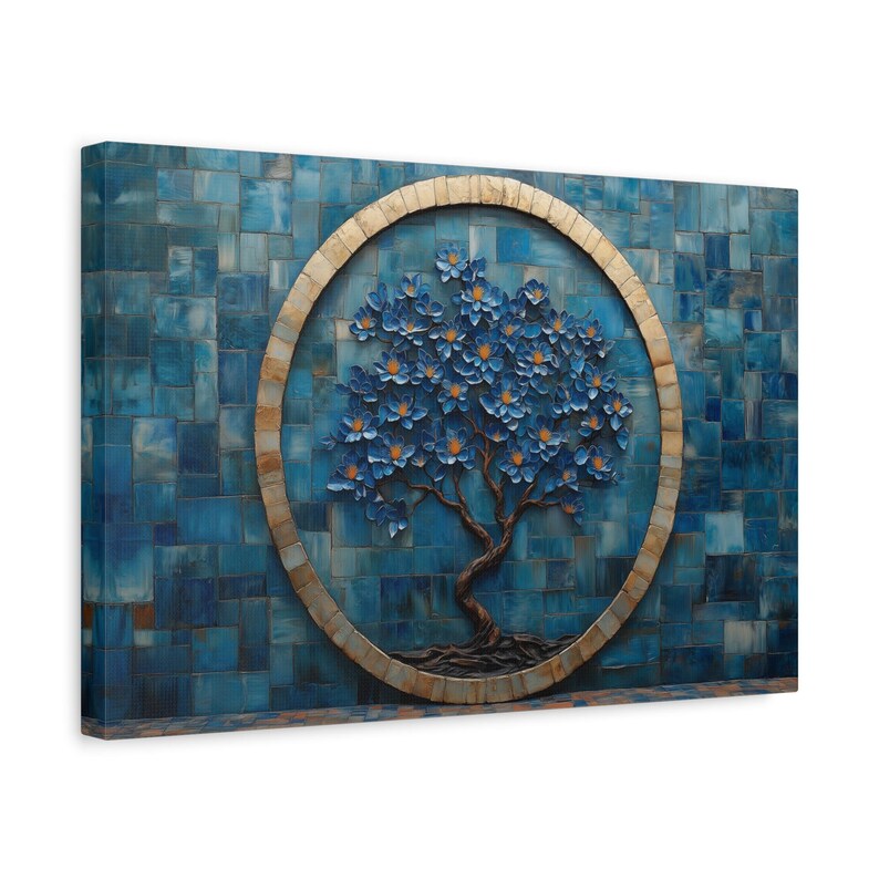 Japandi Blue Bonsai Tree of Life 3D Wall Art - Etsy