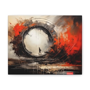 Abstract Urban Wall Art Modern Graffiti Large Moon Painting Canvas ...