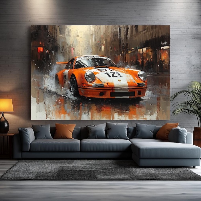 Porsche F1 Impasto Oil Painting, Formula 1 Racing Car Decor - Etsy