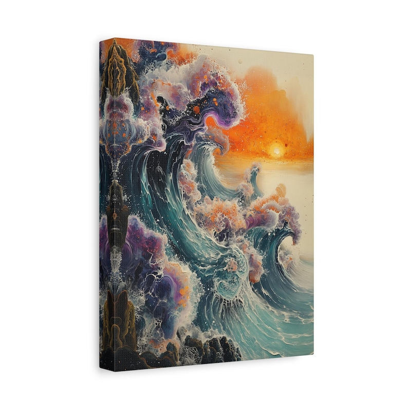 Japanese Ocean Waves Art Print: Wabi Sabi Japandi Coastal Decor - Etsy
