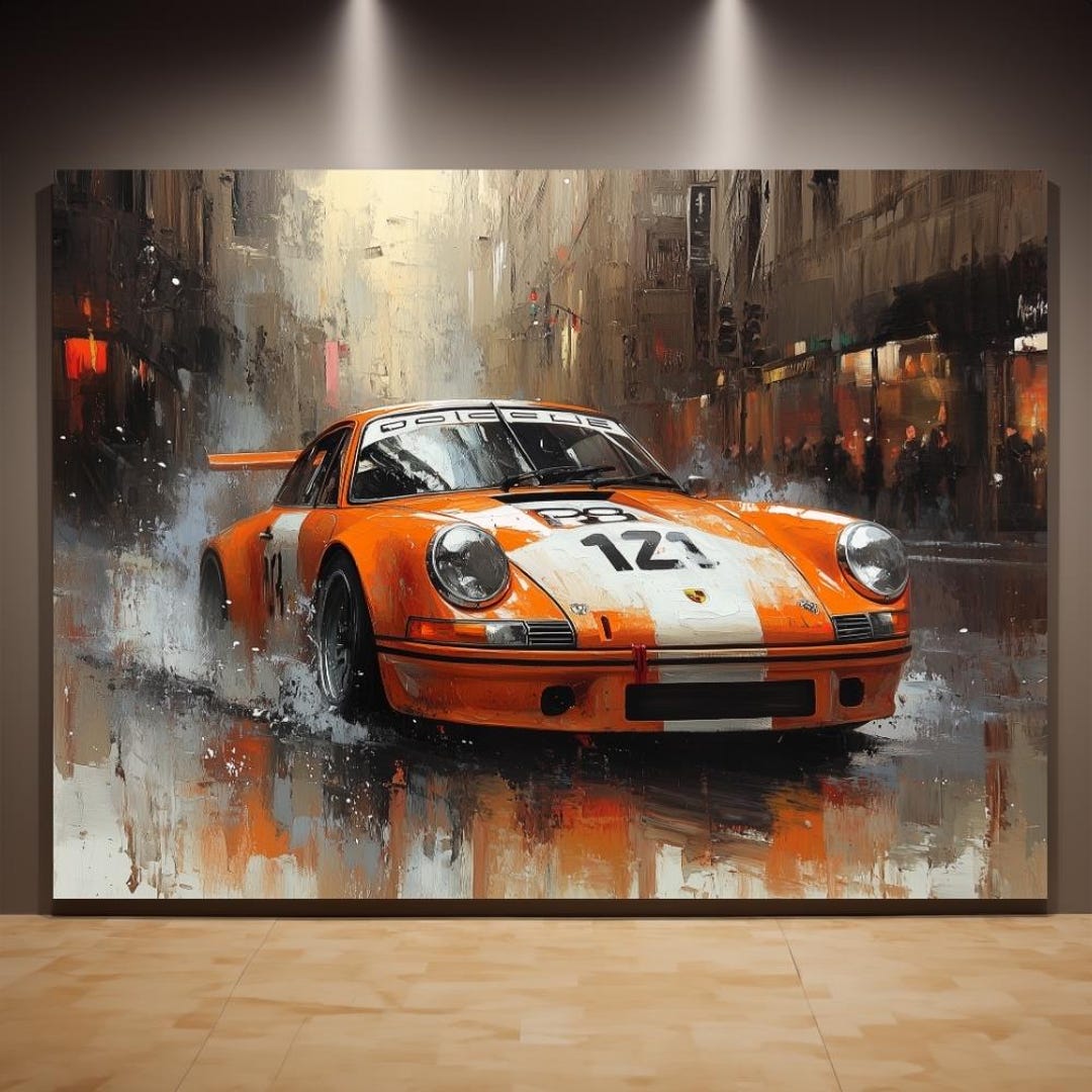 Porsche F1 Impasto Oil Painting, Formula 1 Racing Car Decor - Etsy