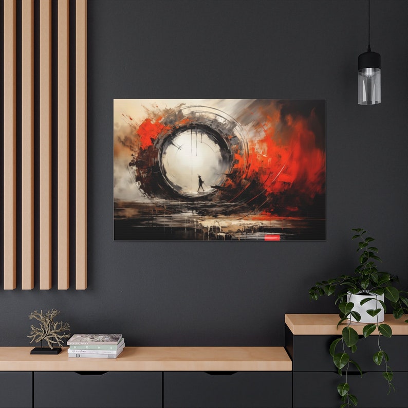 Abstract Urban Wall Art Modern Graffiti Large Moon Painting Canvas ...
