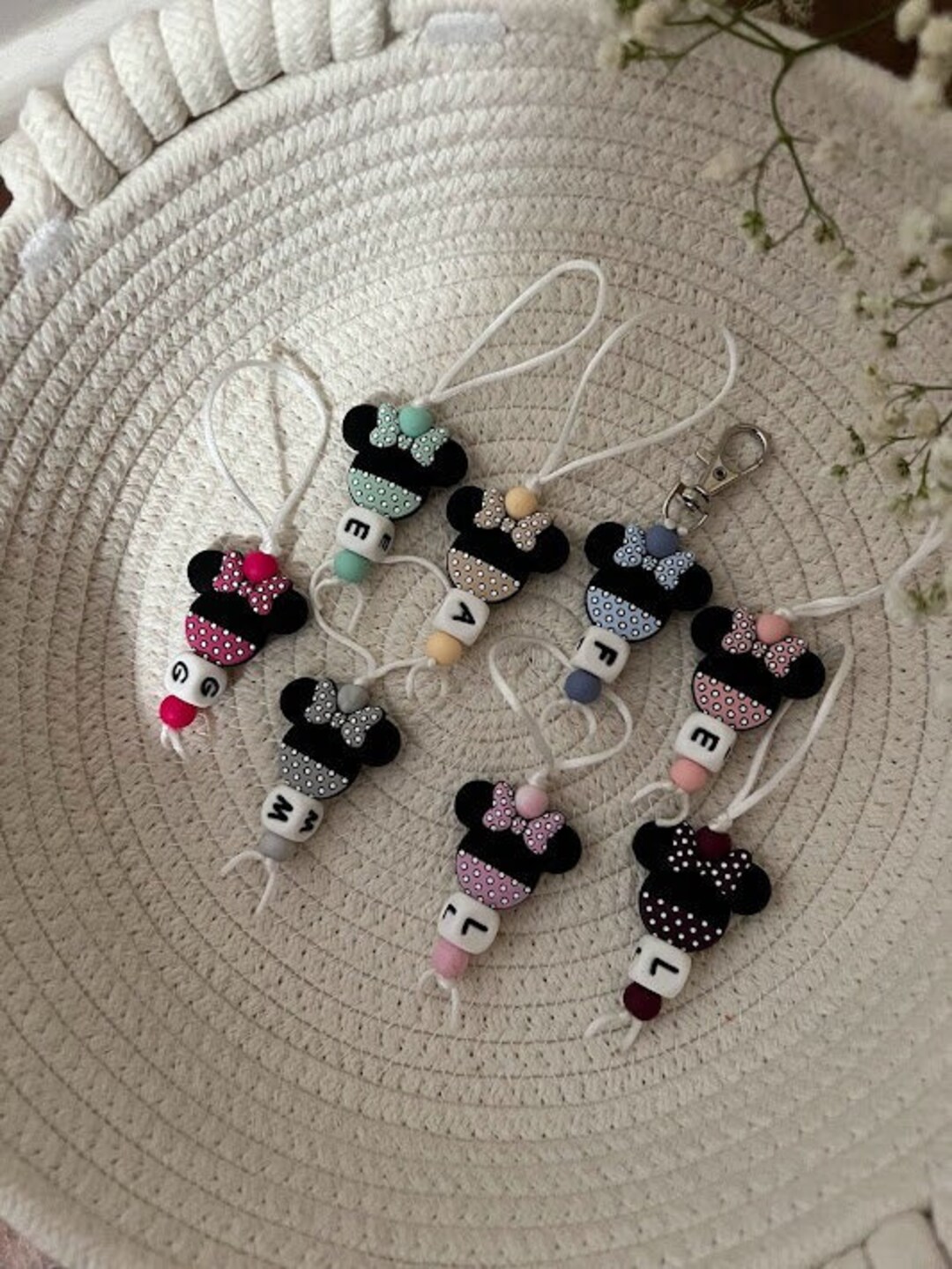 Personalized Minnie Mouse Zipper Pulls | Backpack | Bag Tags | Kids ...