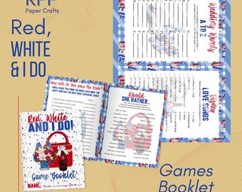 Patriotic Bridal Shower Games Instant Download, 4th of July Bridal ...