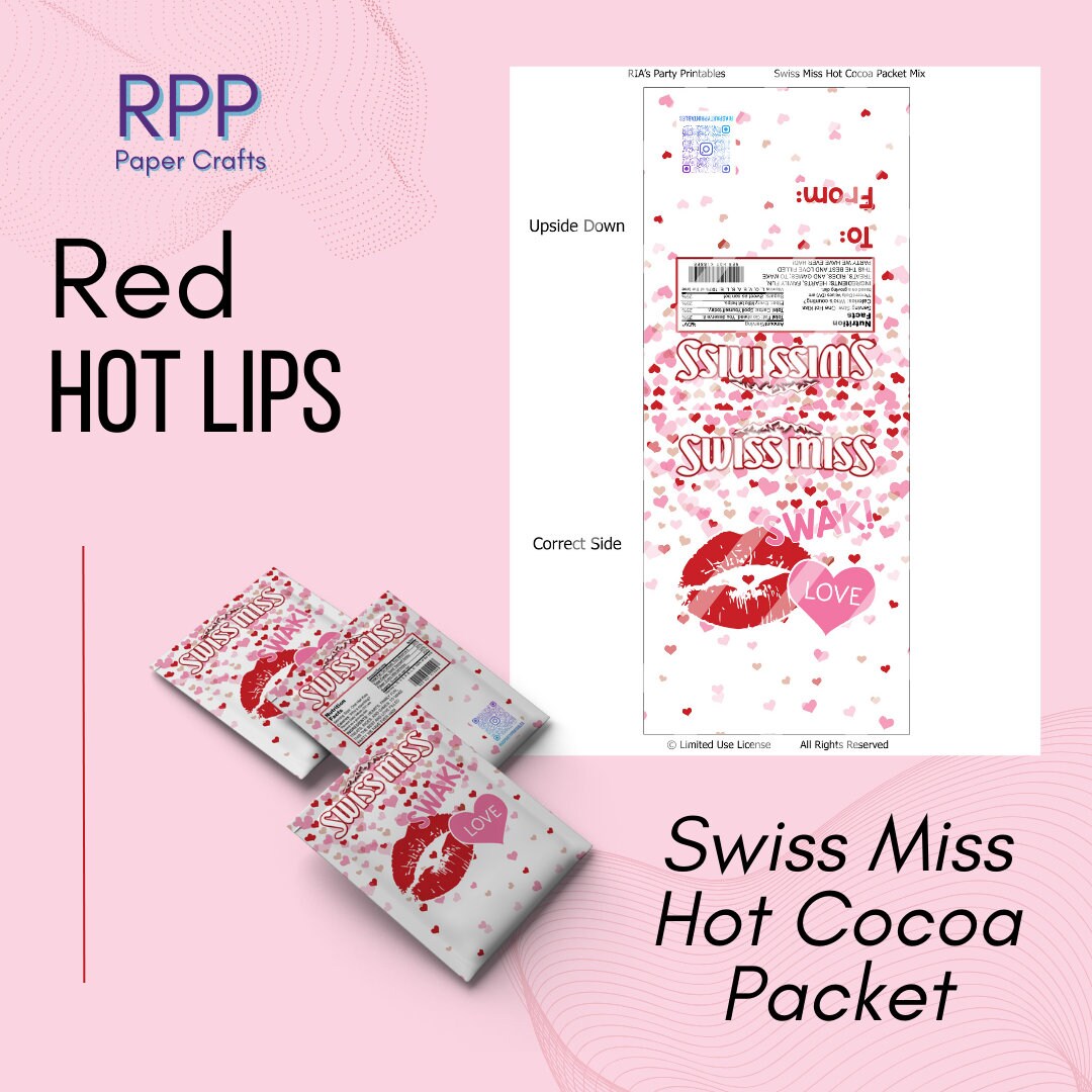 Red Hot Lips Swiss Miss Hot Cocoa Packet Wrappers - Etsy