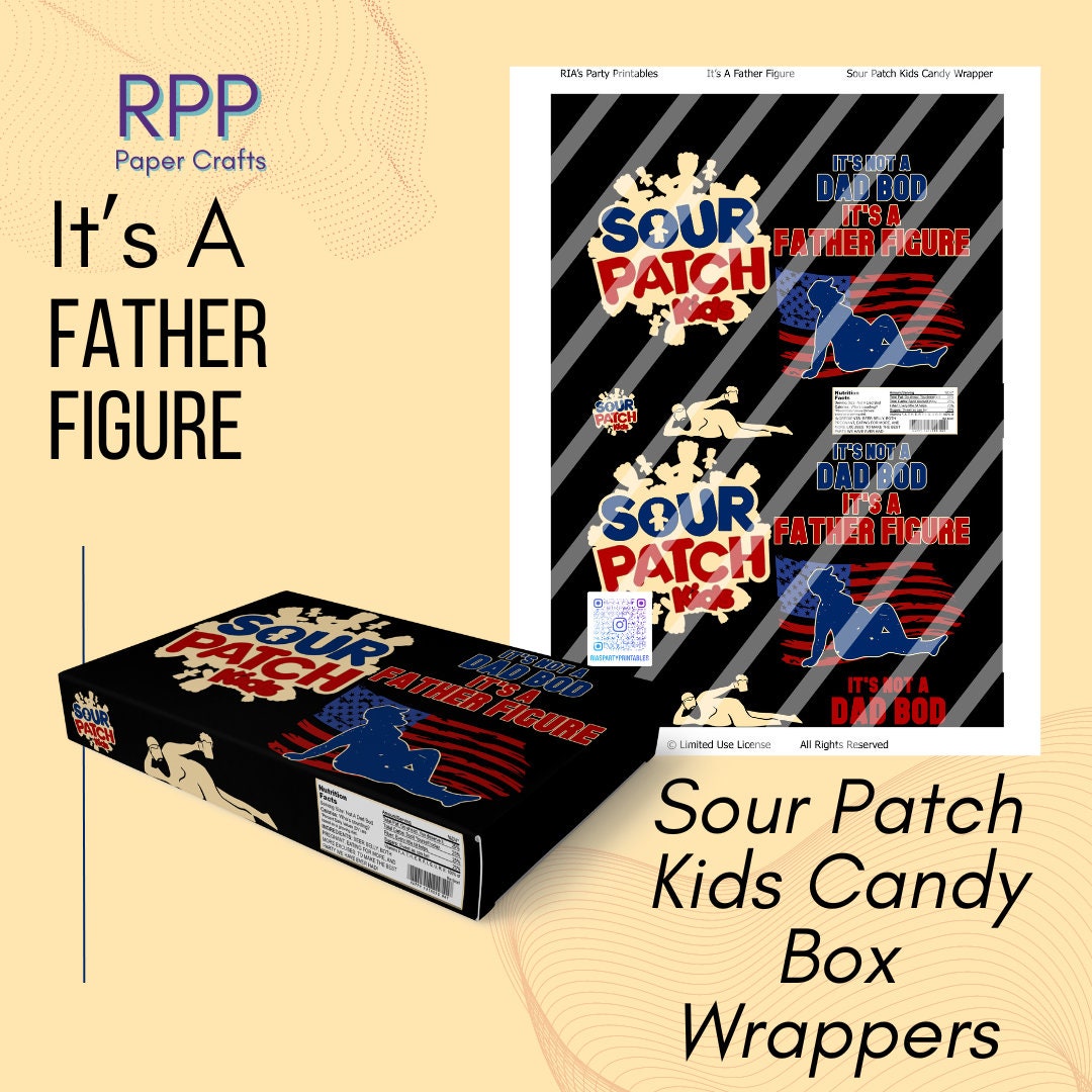 It's A Father Figure Sour Patch Kids Box Wrappers - Etsy