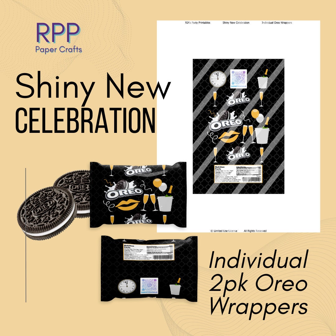 Shiny New Celebration Individual 2pk Oreo Wrappers - Etsy