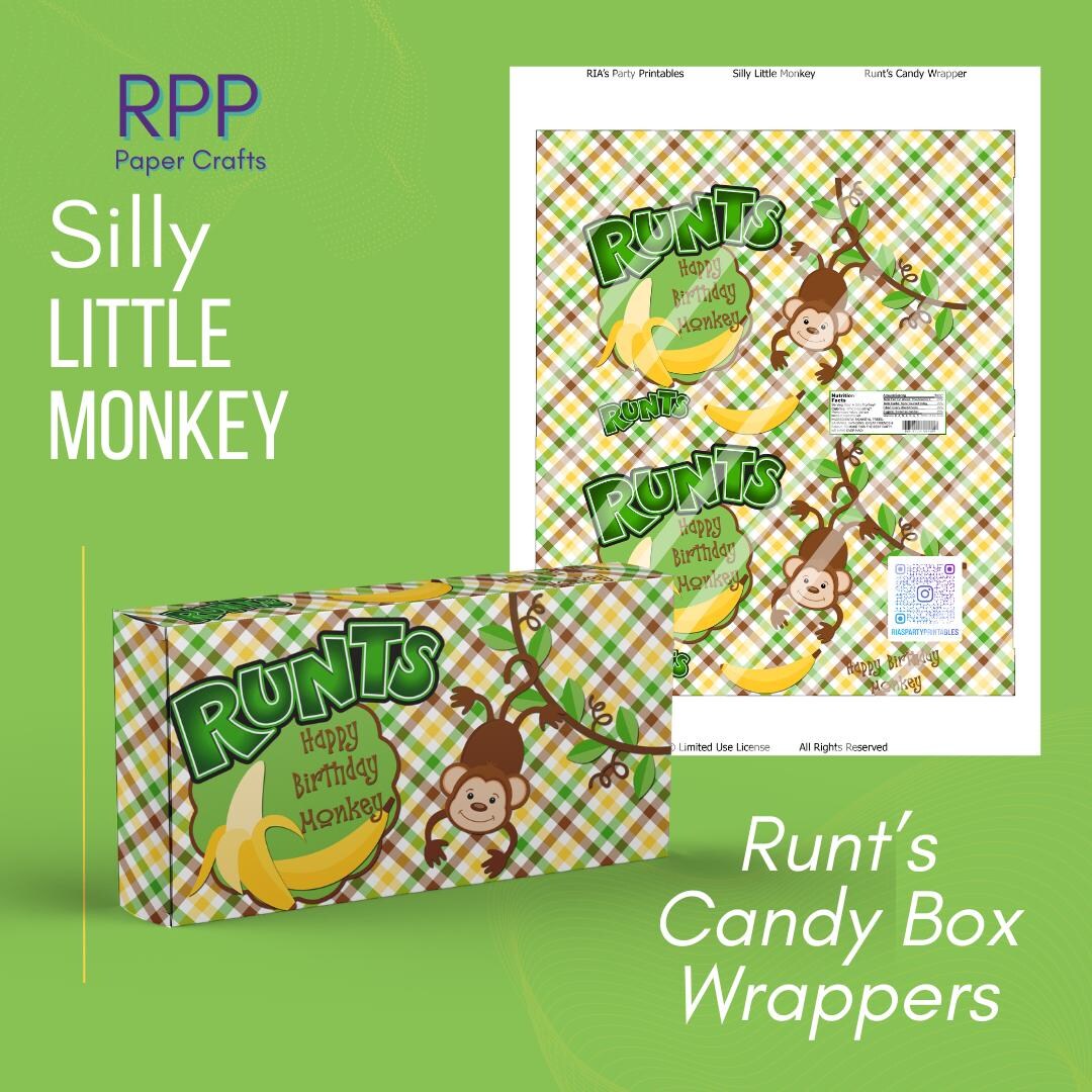 Silly Little Monkey Runt's Candy Box Wrapper - Etsy