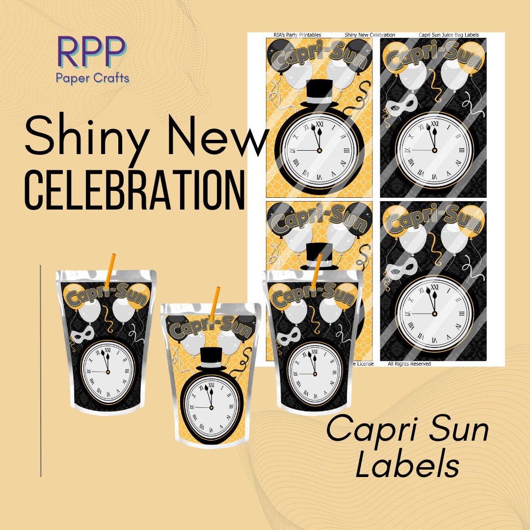 Shiny New Celebration Capri Sun Labels - Etsy