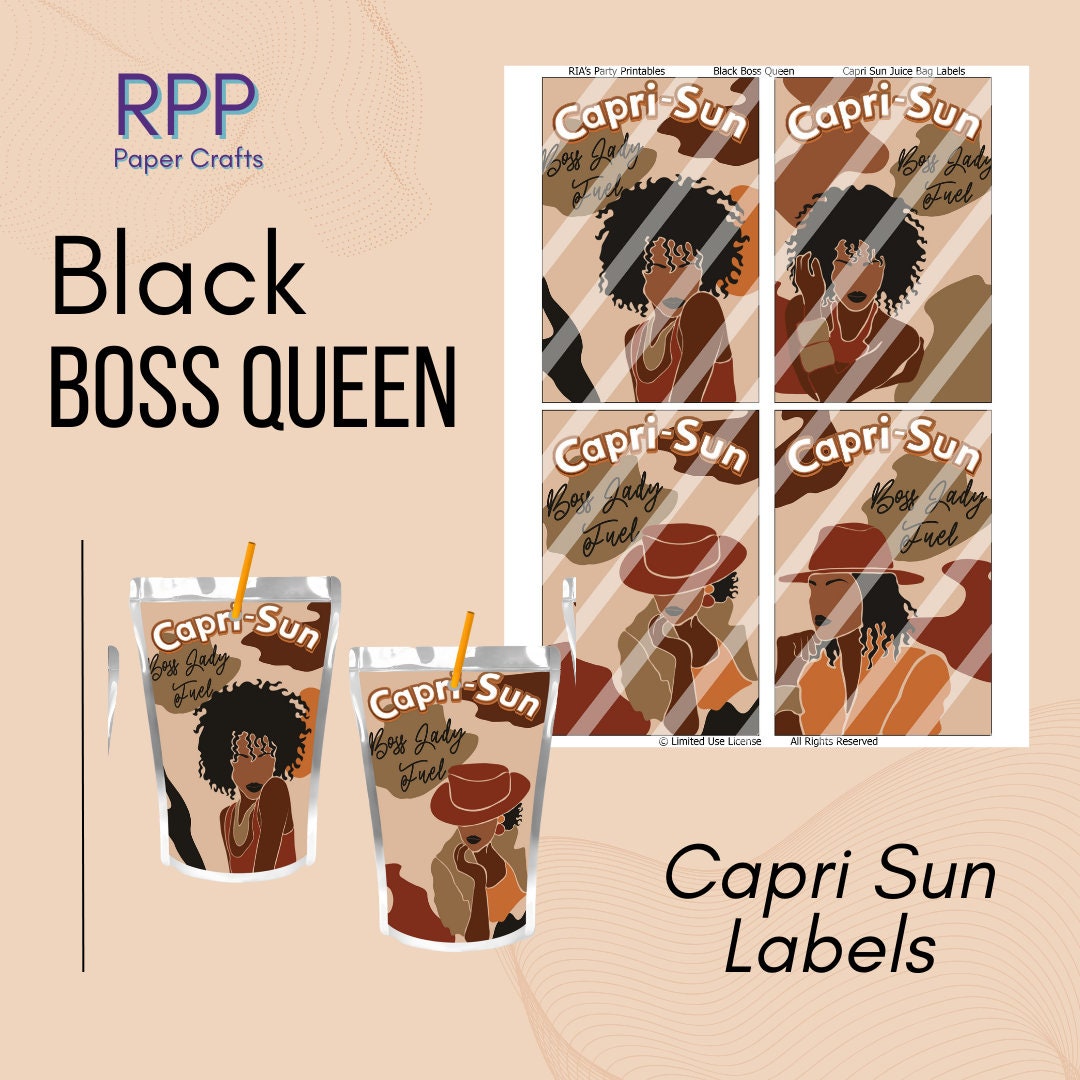 Black Boss Queen Capri Sun Labels - Etsy