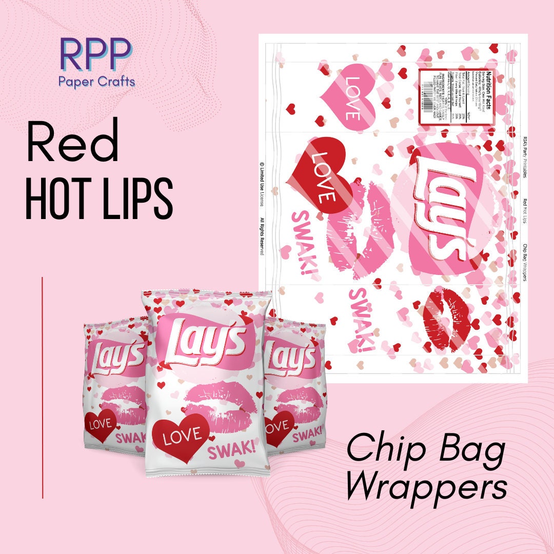 Red Hot Lips Lay's Chip Bag Wrappers - Etsy