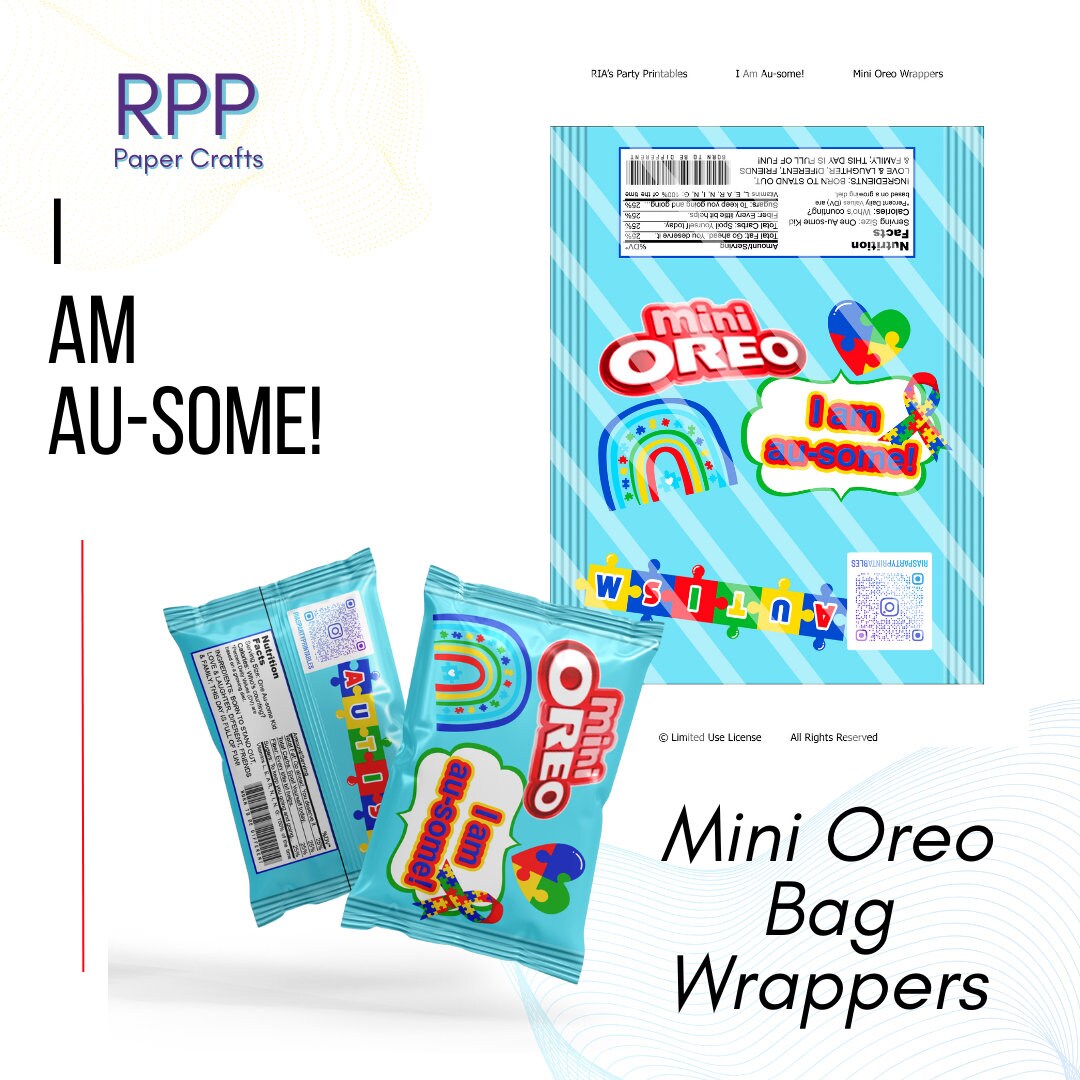 I Am Au-some Mini Oreo Bag Wrappers - Etsy