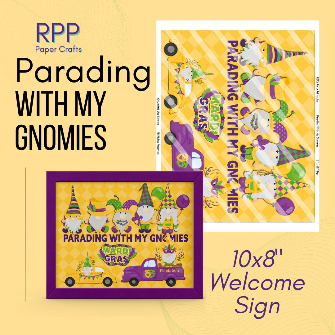 Parading With My Gnomies 8x10 Welcome Sign - Etsy