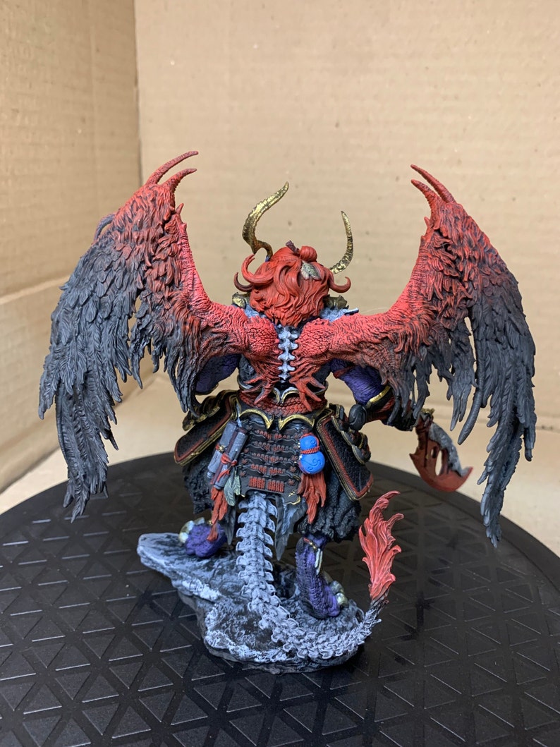 Corrupted Tenjin Japanese Statue Yokai Samuray Model - Etsy