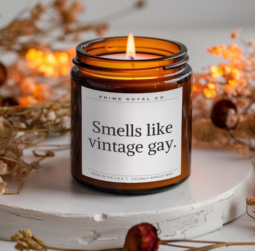 Smells Like Vintage Gay - Funny Gay Birthday Candle - Etsy