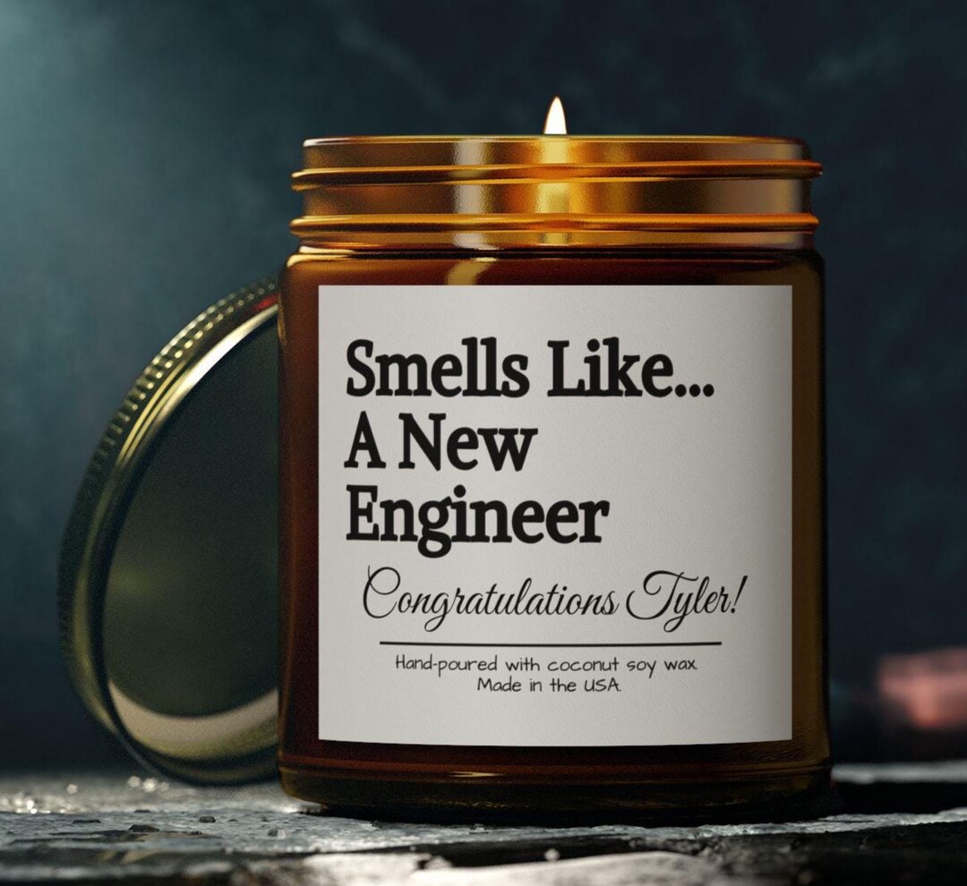Smells Like A New Engineer Personalized Candle, New Engineering ...