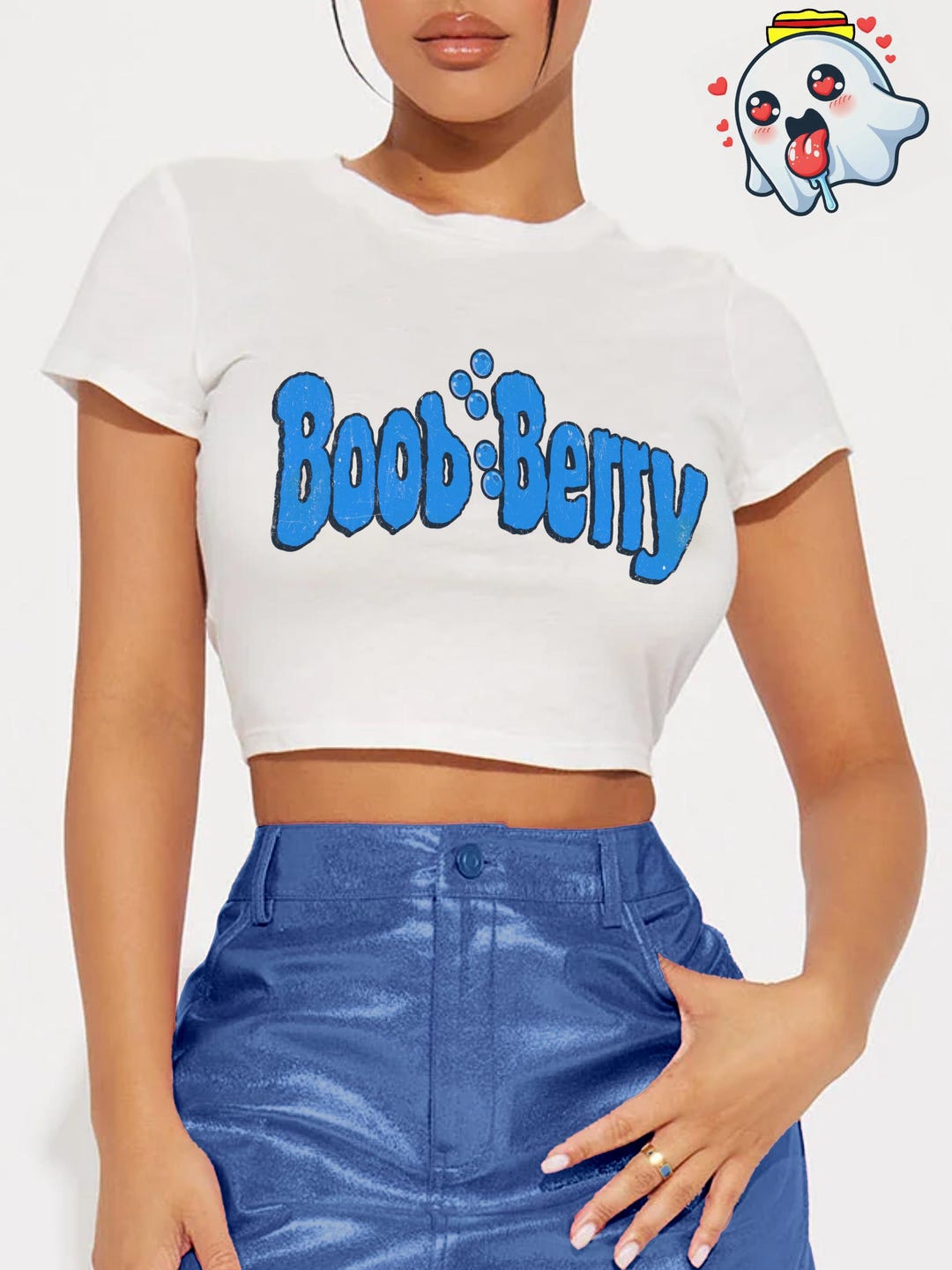 Boob-berry - "boo-berry" Inspired Women’s Fitted Crop Baby Tee - Etsy