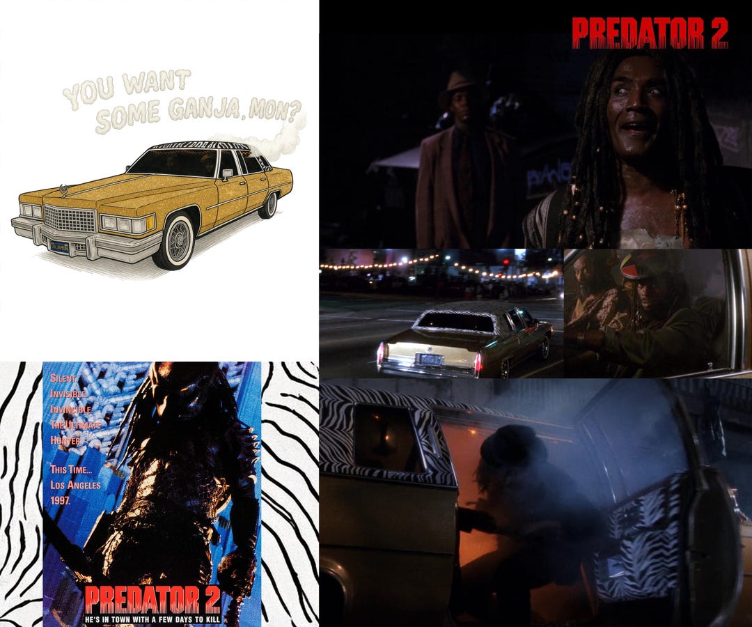 Predator 2 Inspired - King Willie “want Some Ganja, Mon?” Gold Cadillac ...