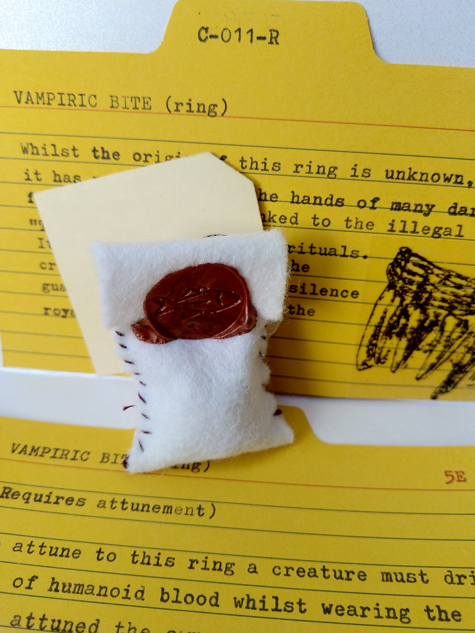 RPG Prop Ring, Vampire Bite, Gothic, Dnd Magic Item, - Etsy UK