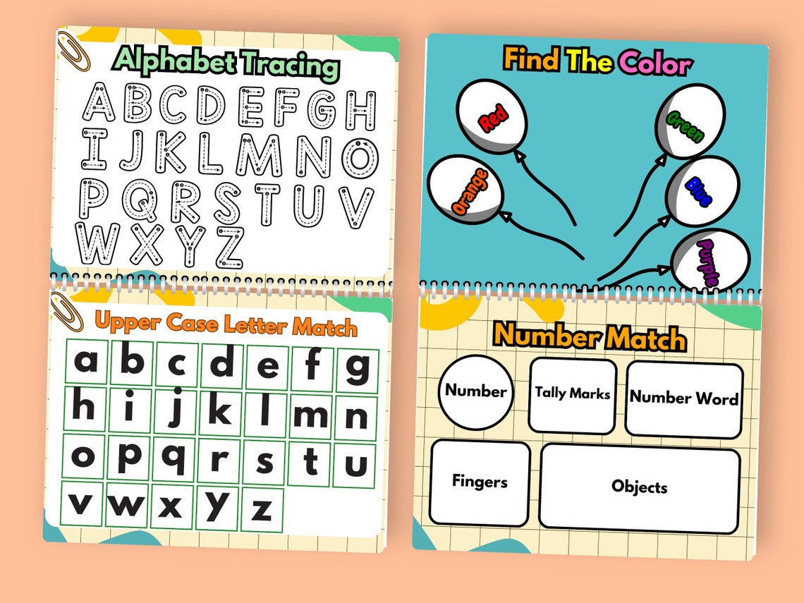 My First Busy Book Toddler Busy Book Toddler Learning Binder Toddler ...