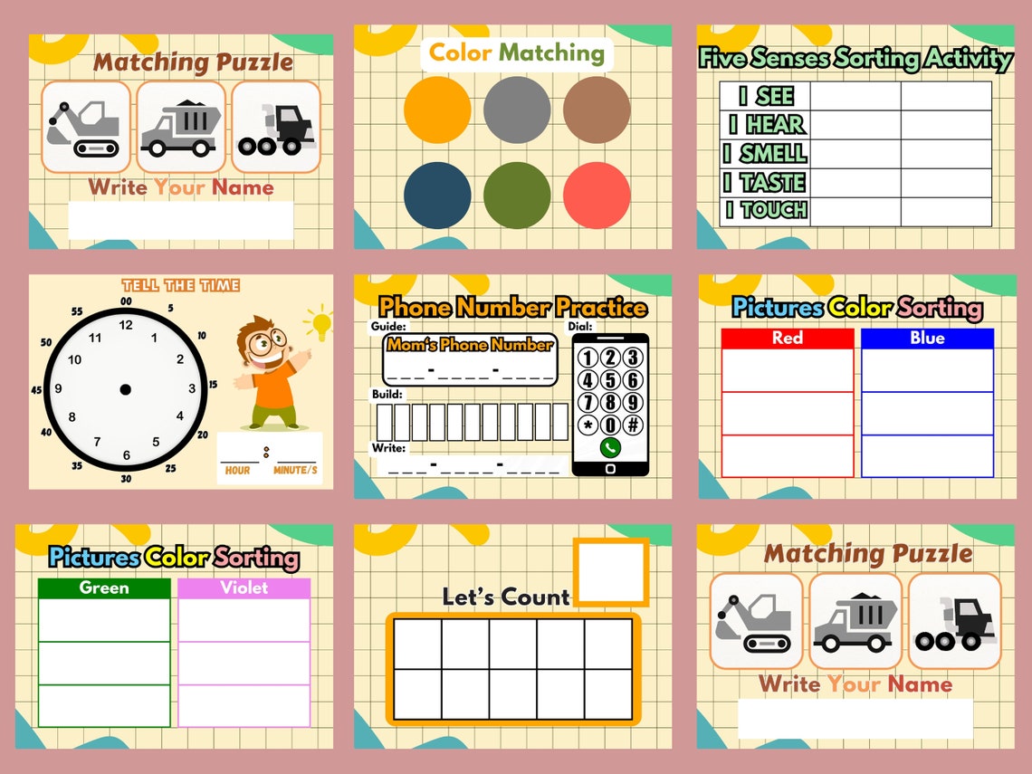 My First Busy Book Toddler Busy Book Toddler Learning Binder Toddler ...