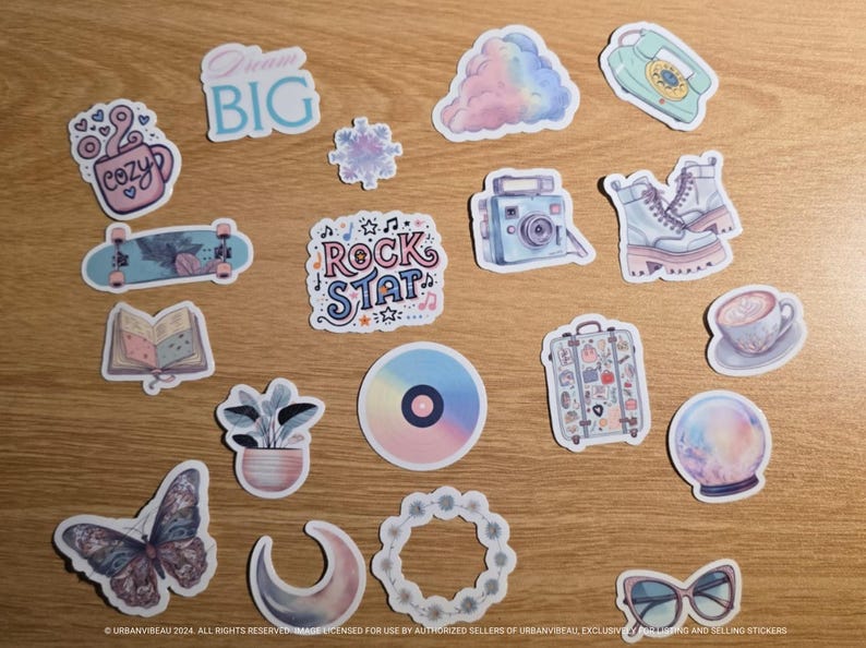 Pastel Girl Aesthetic Sticker Pack, Coquette Planner Stickers - Etsy