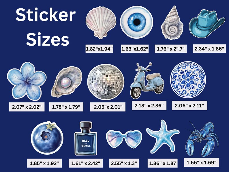Coastal Sticker Set: Waterproof Vinyl Decals, Beach Theme (14 Pc) - Etsy