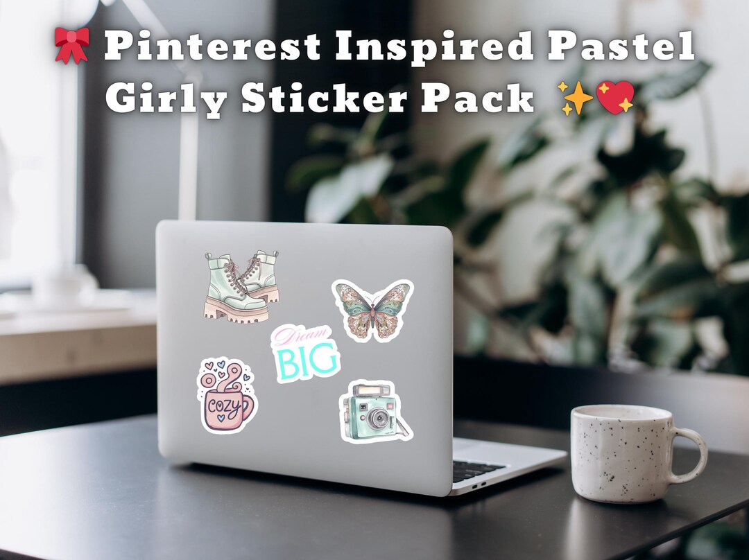 Pastel Girl Sticker Pack, Coquette Aesthetic, Cute Vinyl Stickers - Etsy