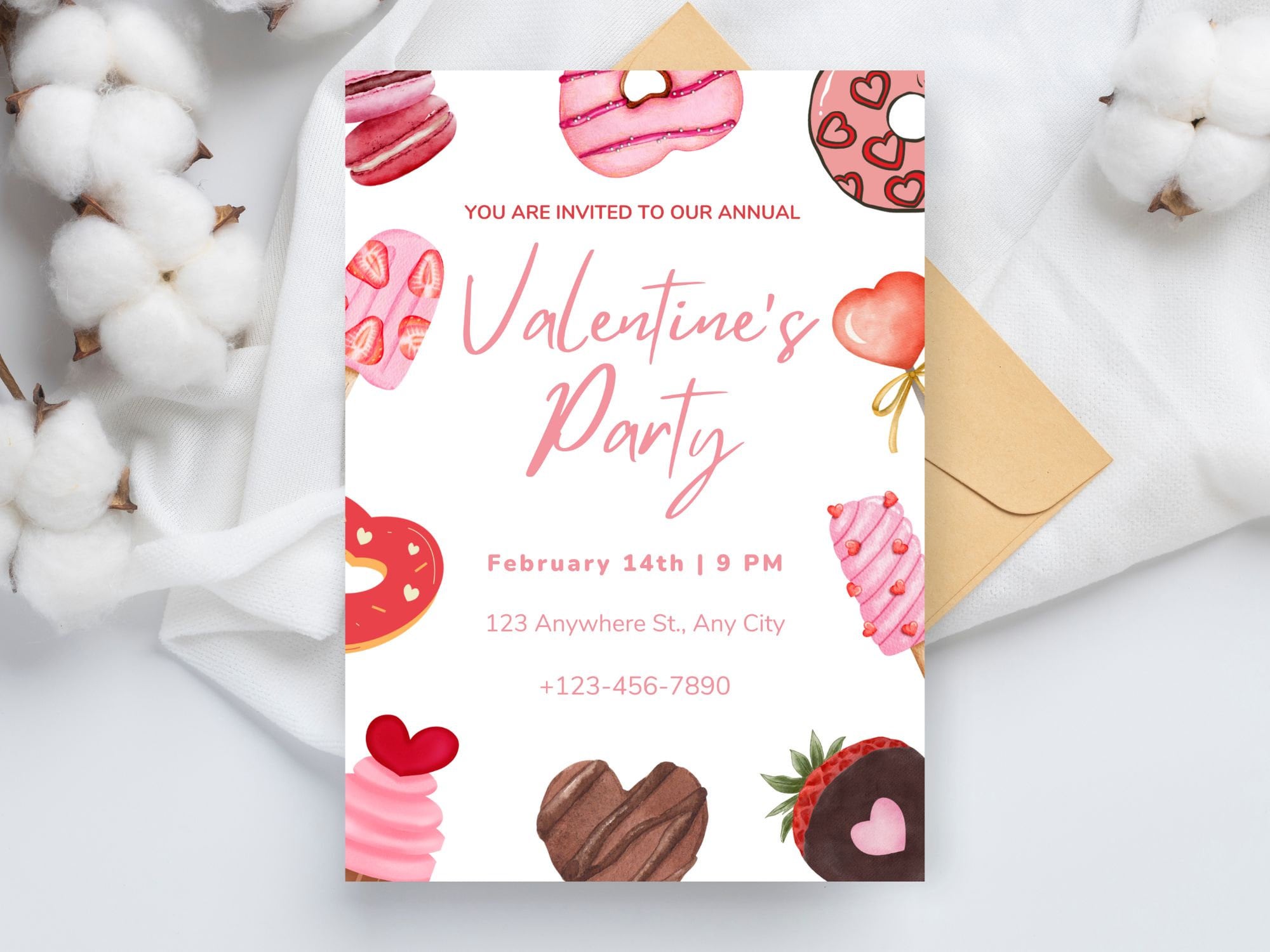 EDITABLE Valentines Day Party Invitation Kids Valentines Day Party ...