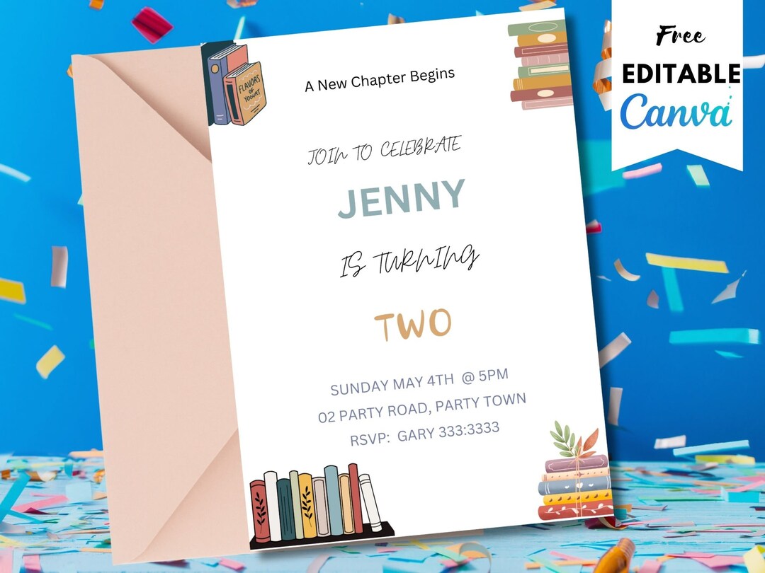 Storybook Birthday Invitation Book Birthday Invitation, Book Themed ...