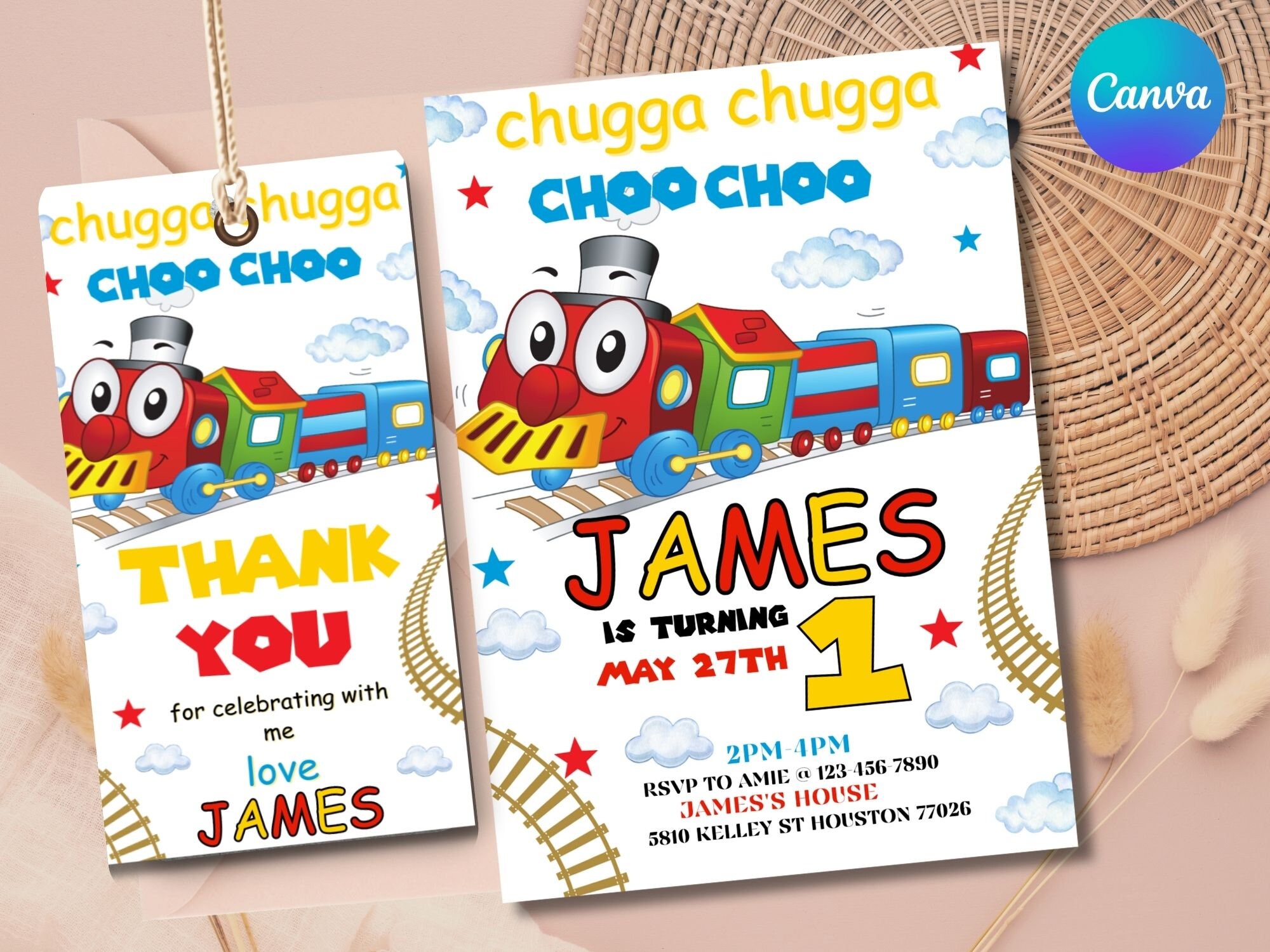 Editable Train Birthday Invitation Template, Toy Train Invitation ...