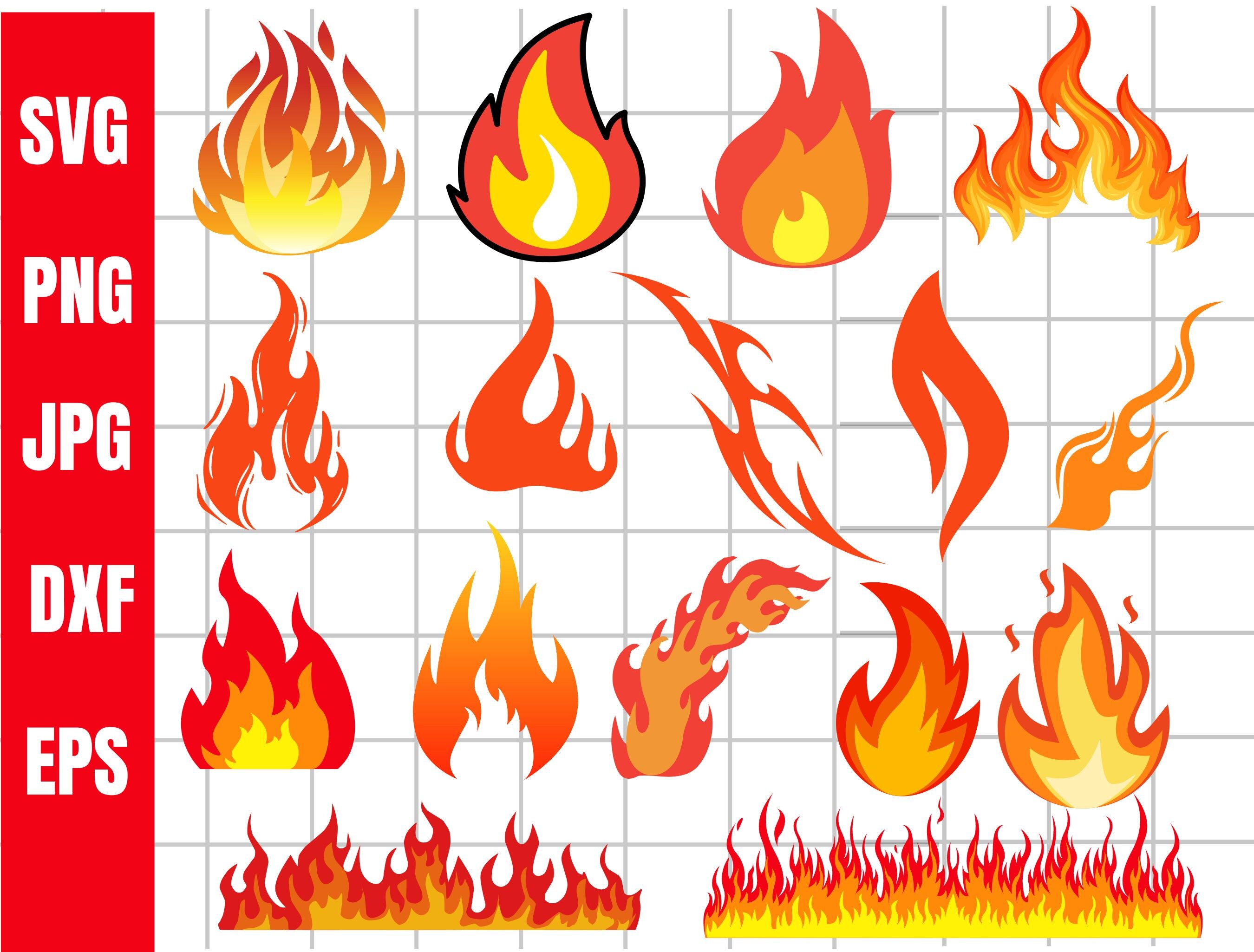 Fire SVG Bundle, Fire Clipart, Fire Svg Files, Fire Flames Svg, Fire ...