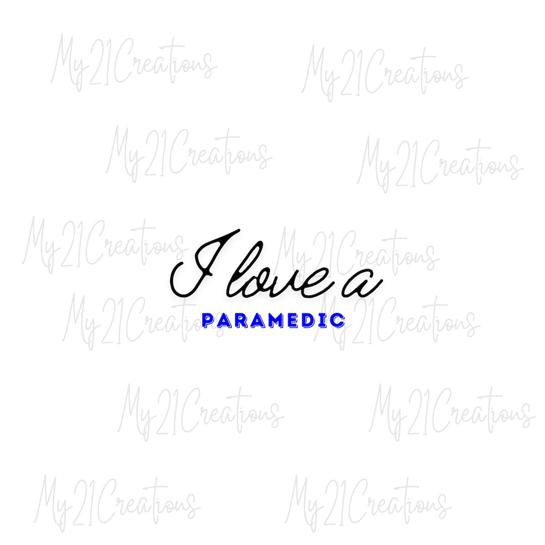 I Love a Paramedic SVG File - Etsy
