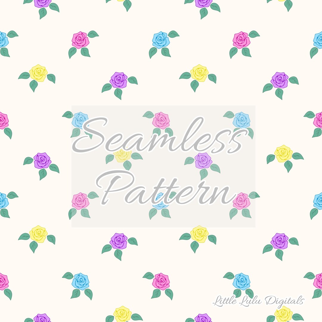 Spring Flowers Seamless Pattern - Pastel Floral Seamless File - Pink ...