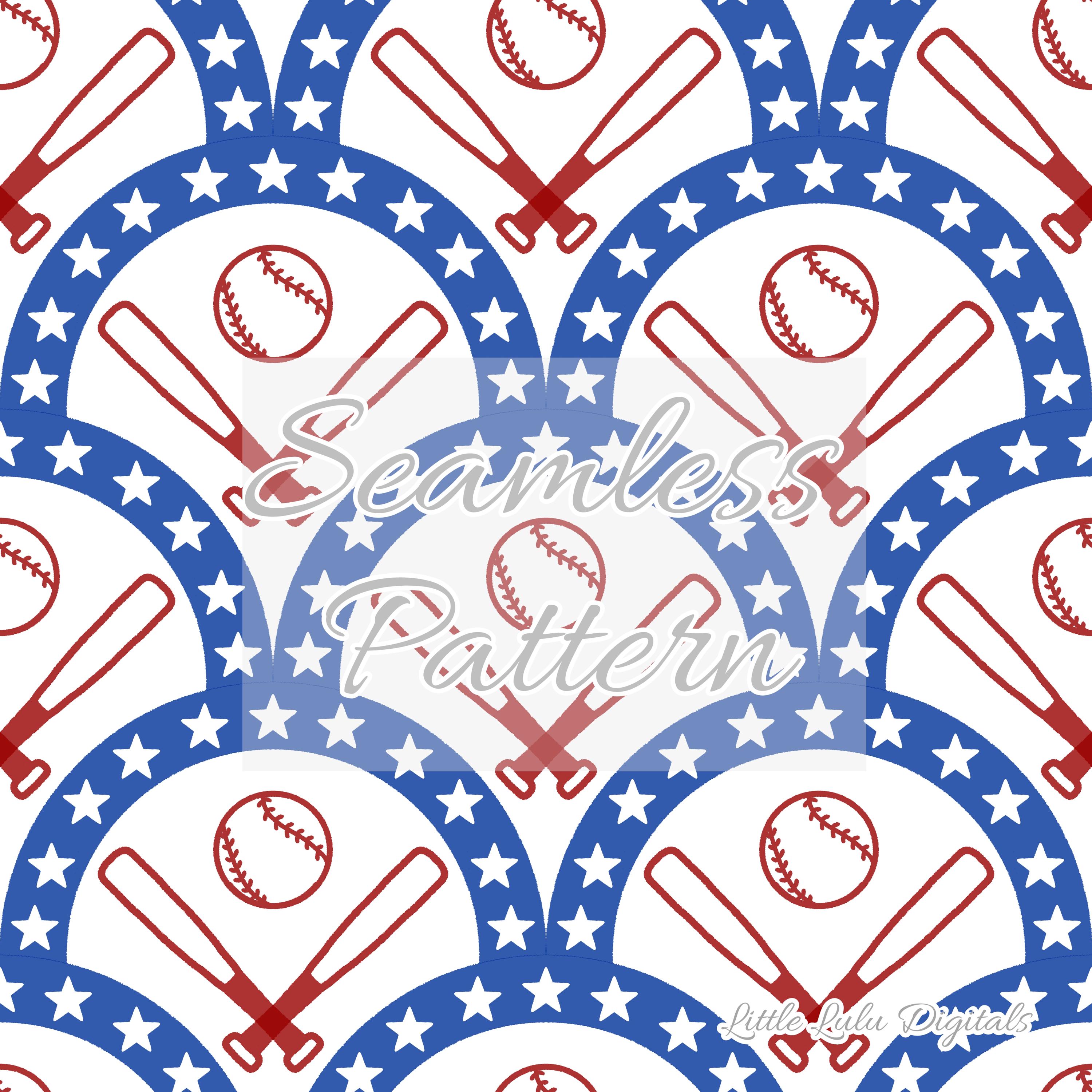Baseball Seamless Pattern - Watercolor Baseball Seamless File ...