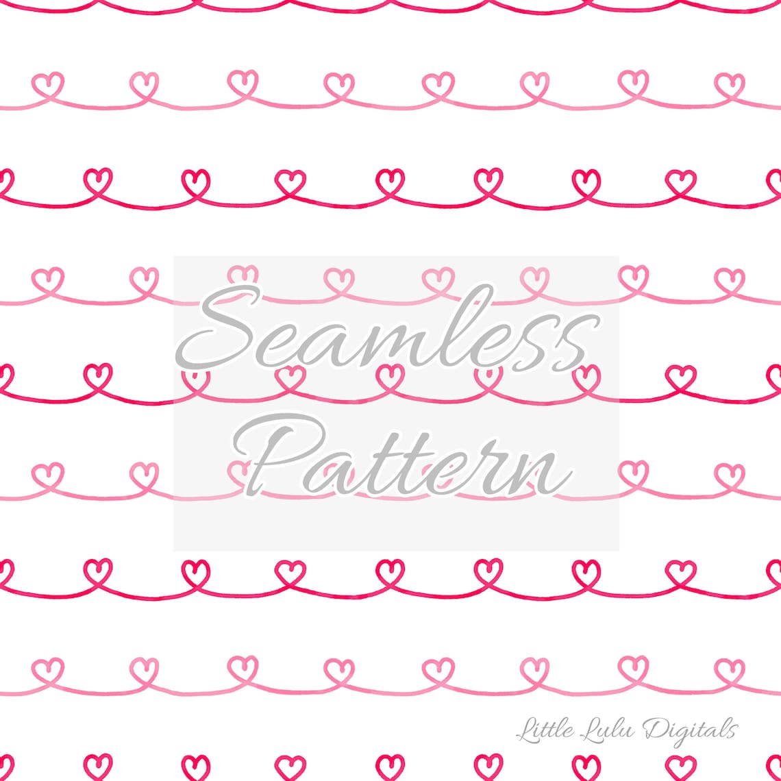 Valentine Seamless Pattern - Watercolor Valentine's Day Seamless File ...