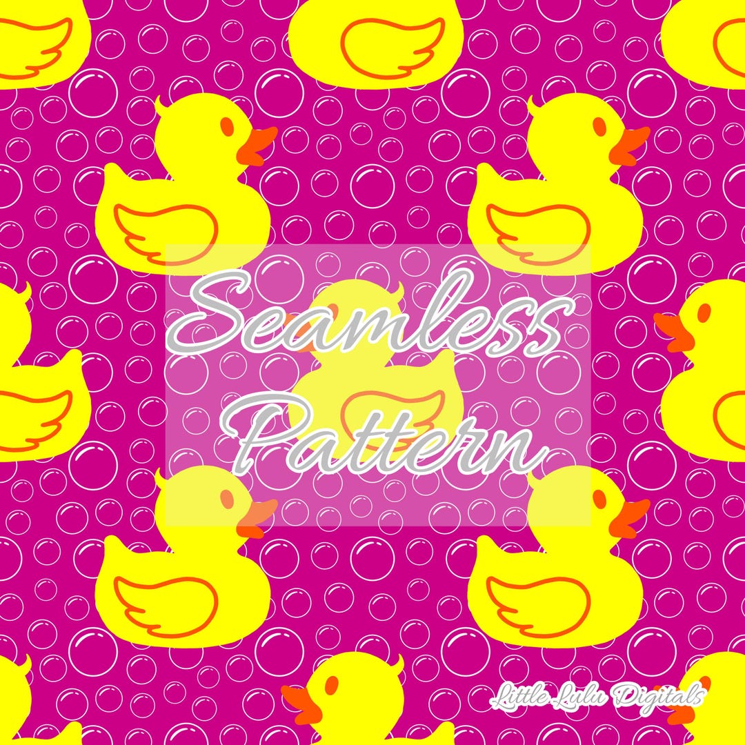 Rubber Duck Seamless Pattern - Summer Rubber Duck Bath Seamless File ...