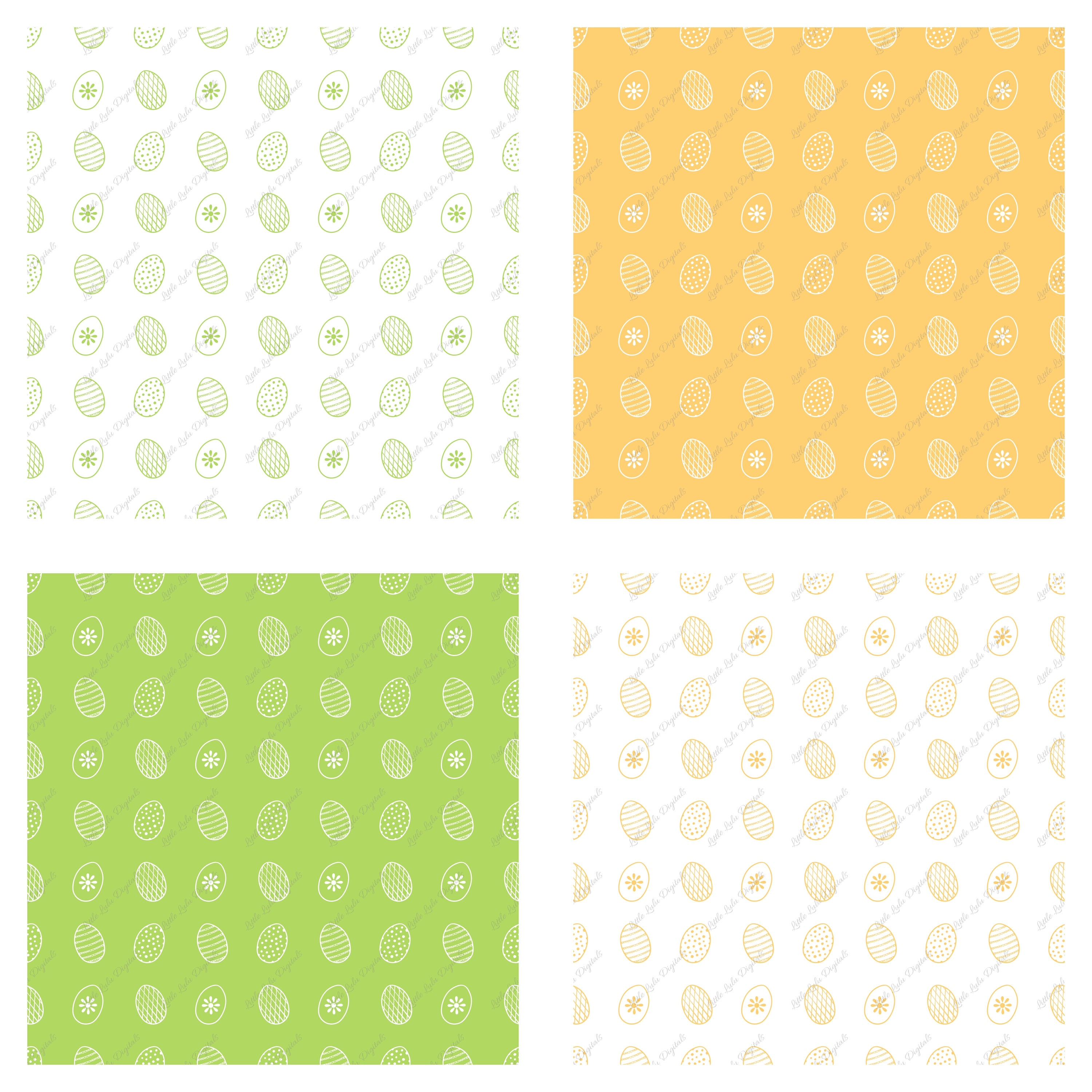 Easter Digital Paper - Easter Seamless Pattern - Easter Bunnies Eggs ...
