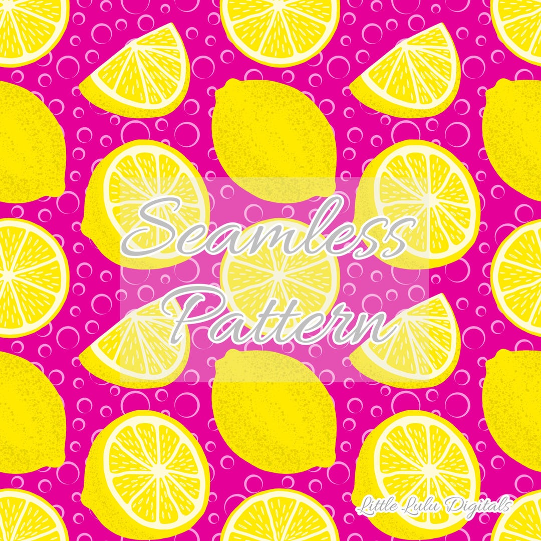 Lemon Seamless Pattern - Summer Lemon Seamless File - Summer Lemon ...