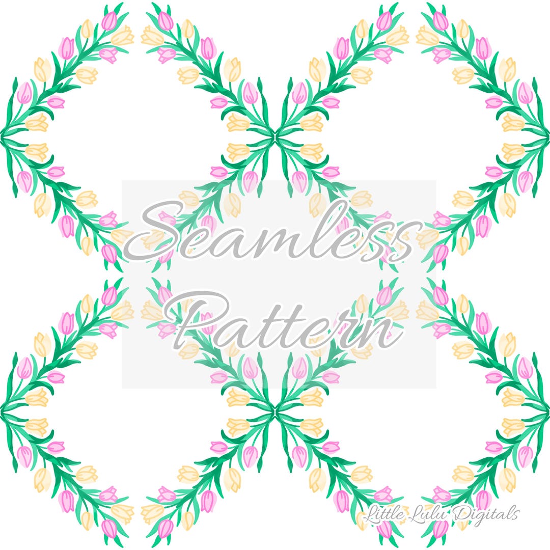 Floral Trellis Seamless Pattern - Watercolor Floral Seamless File ...