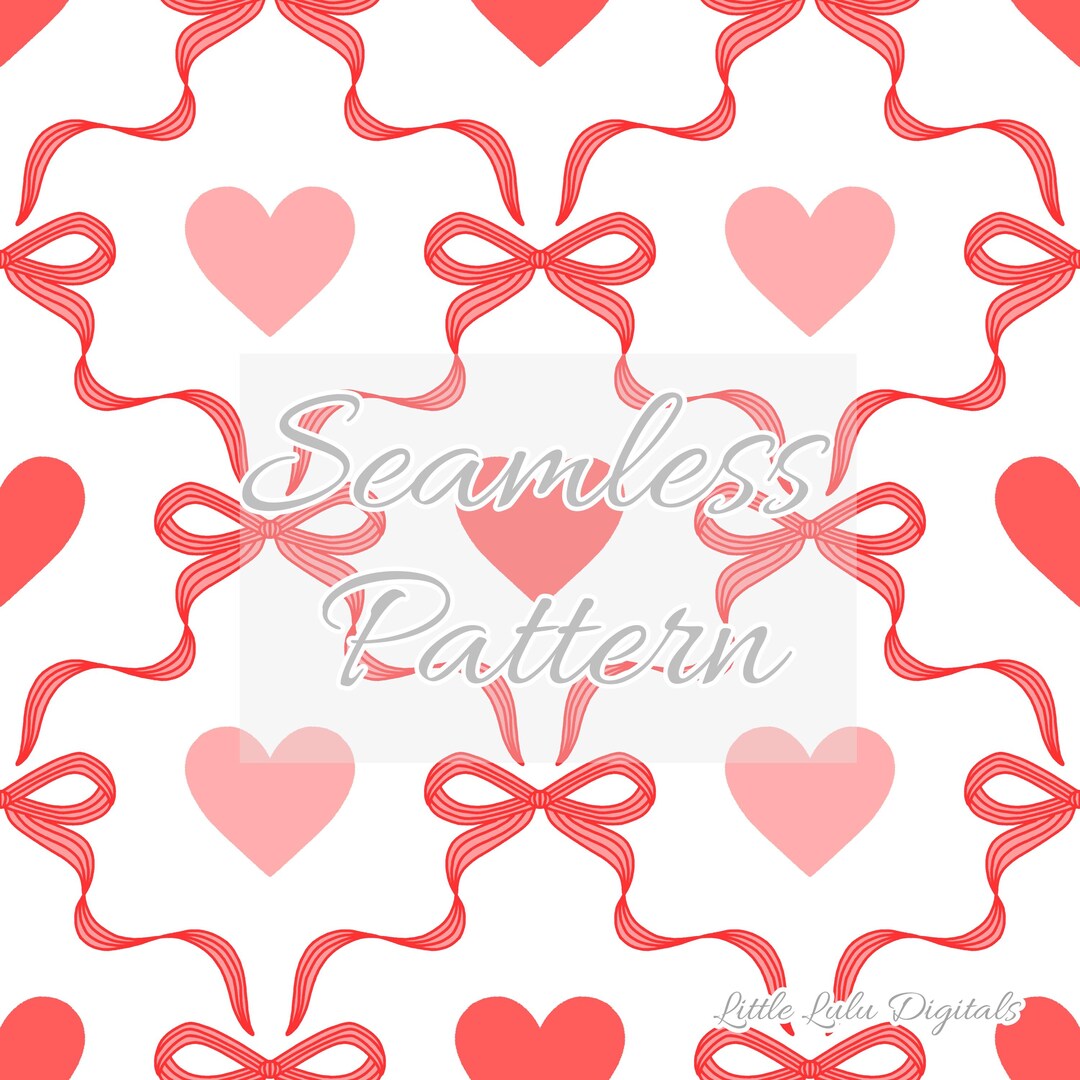 Valentine Seamless Pattern - Watercolor Valentine Seamless File ...