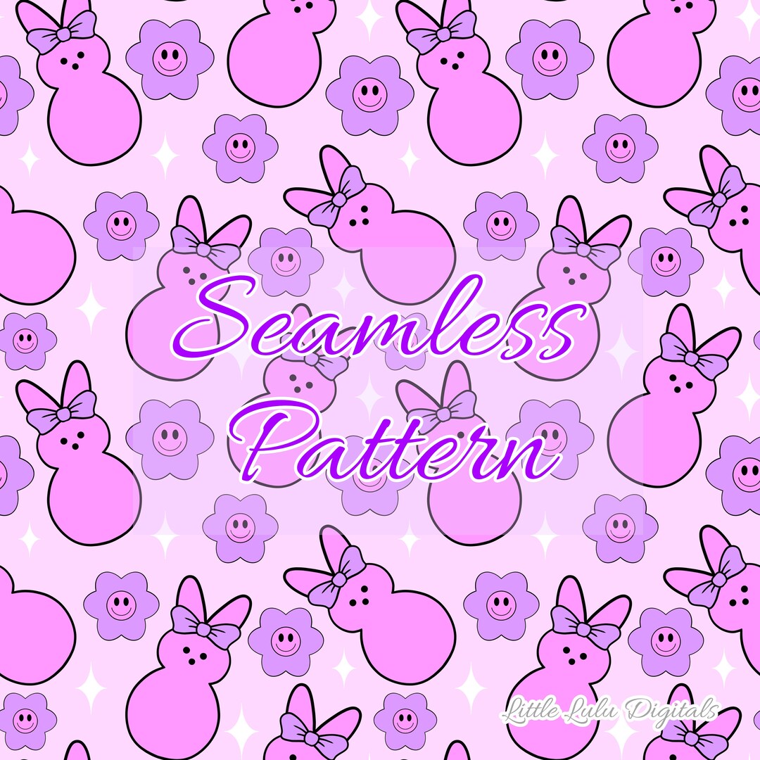 Easter Seamless Pattern - Easter Seamless File - Easter Candy Bunny ...