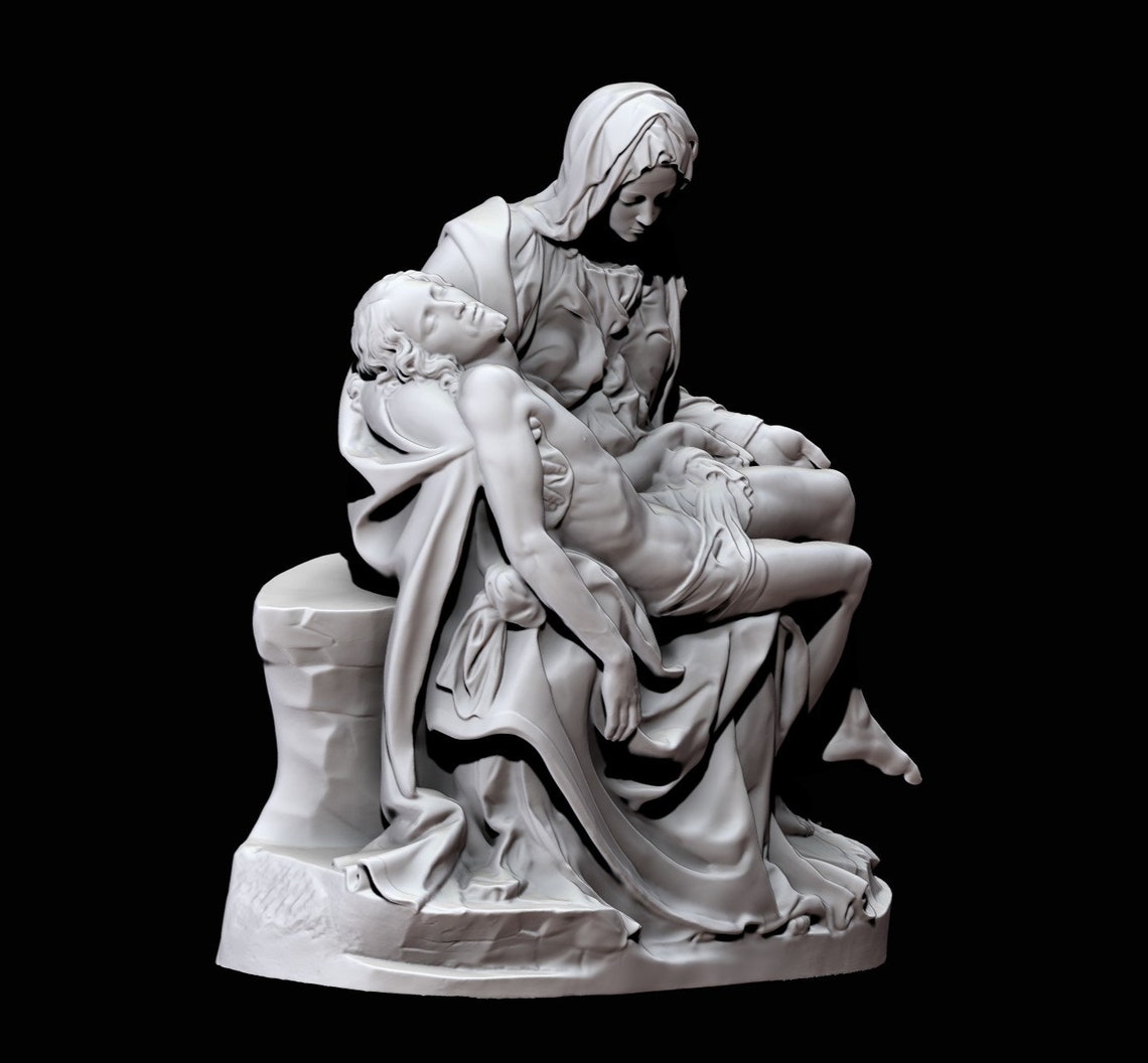 The Pietà of Michelangelo - Hand-painted Resin Replica of Classic ...