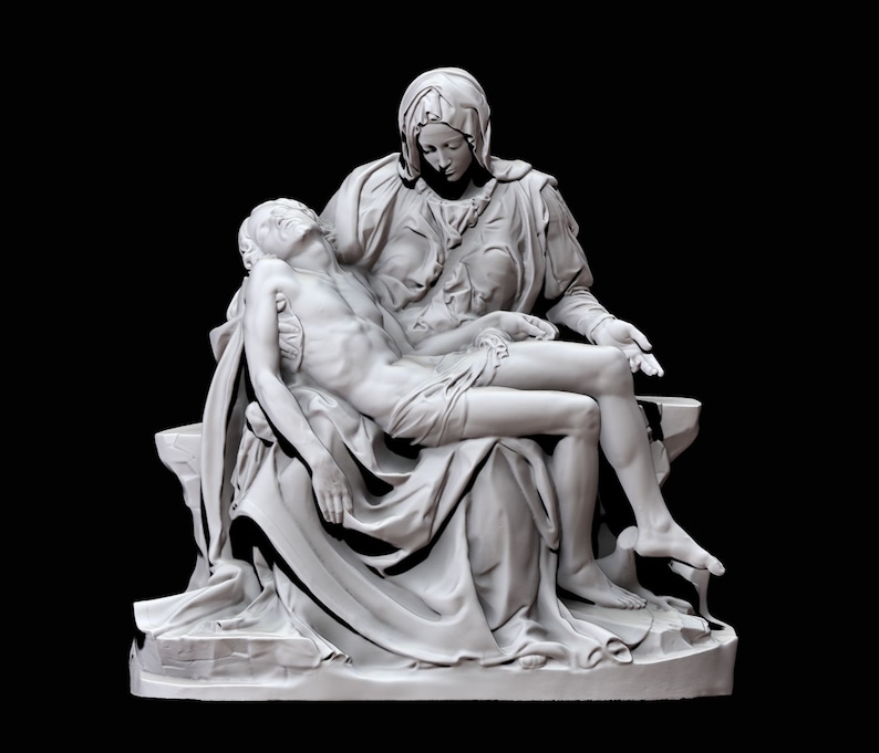 The Pietà of Michelangelo - Hand-painted Resin Replica of Classic ...