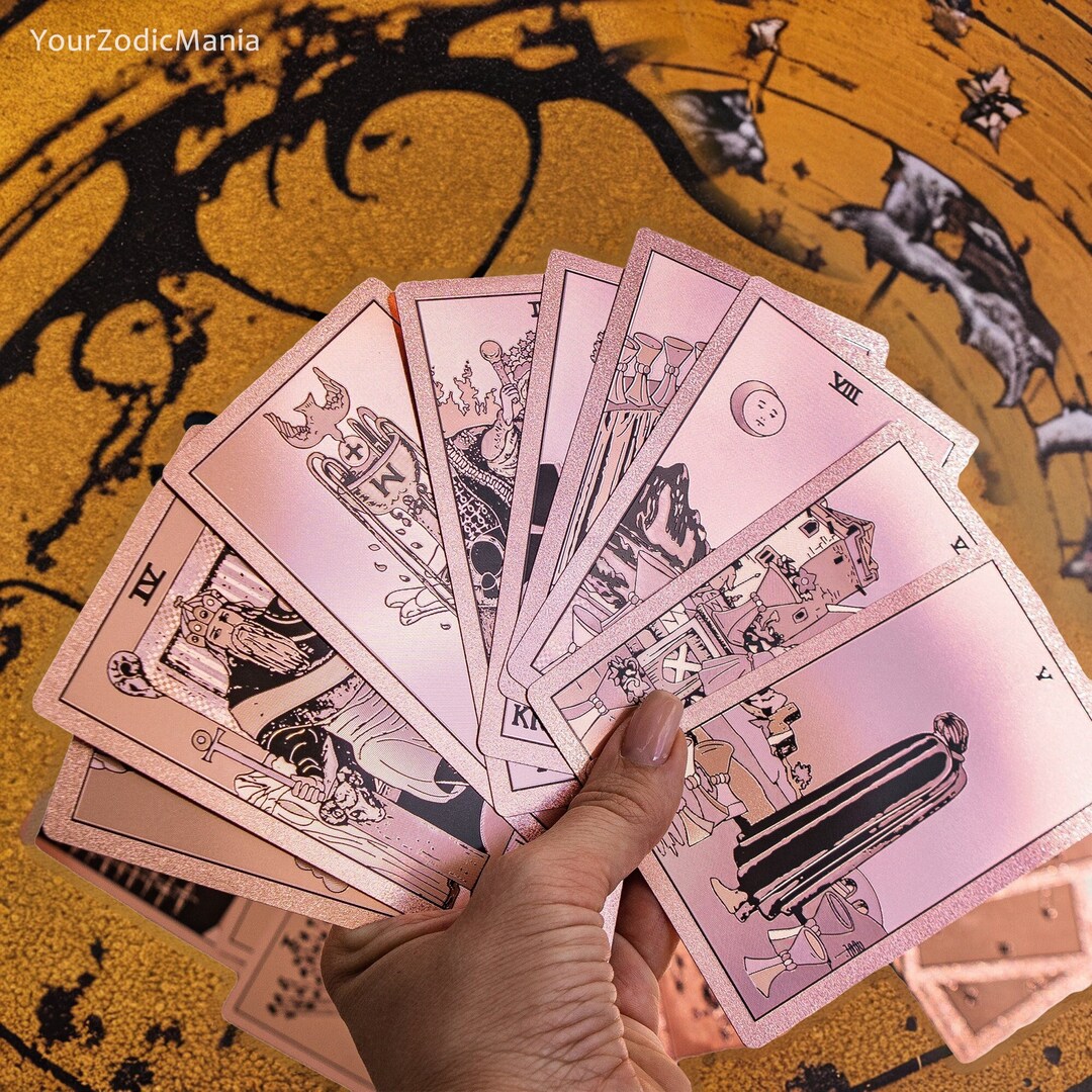 Pink Tarot Deck with Guidebook for Reading and Learning, 78 Tarot Cards ...