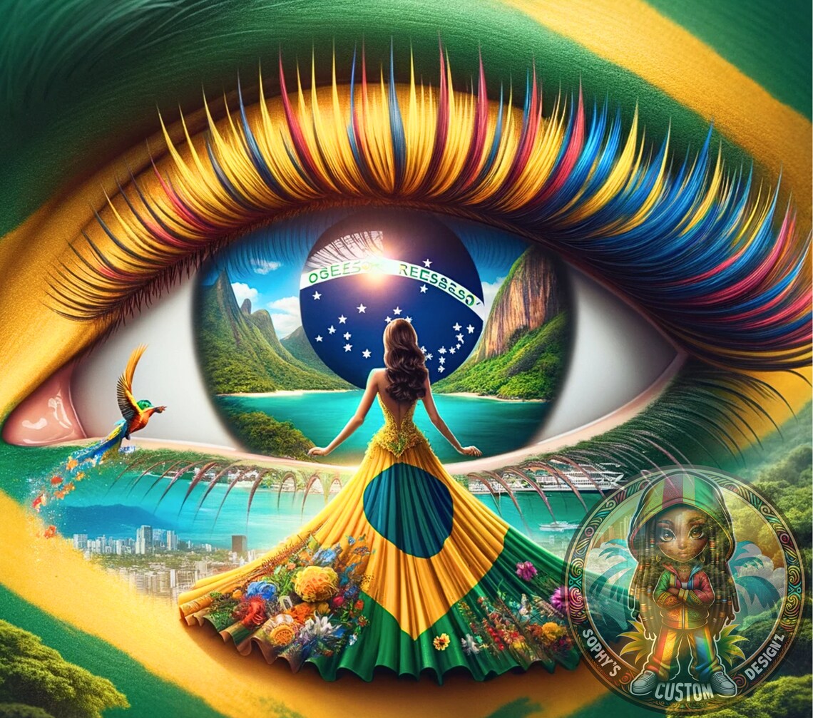 Global Harmony 20oz Tumbler Wrap Digital Art PNG File brazil - Etsy