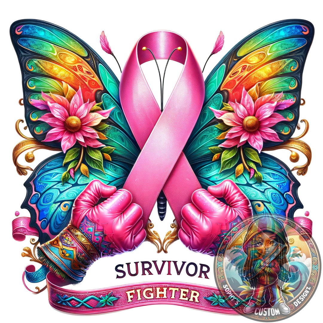 Breast Cancer Survivor PNG: A Fighter of Hope - Etsy